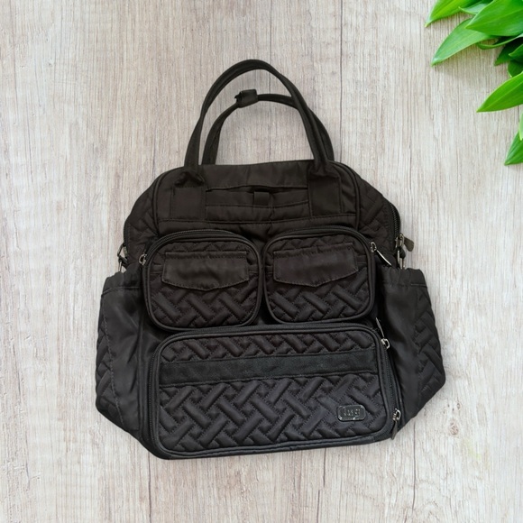 lug | Bags | Lug Mini Puddle Jumper Black Quilted Diaper Bag | Poshmark